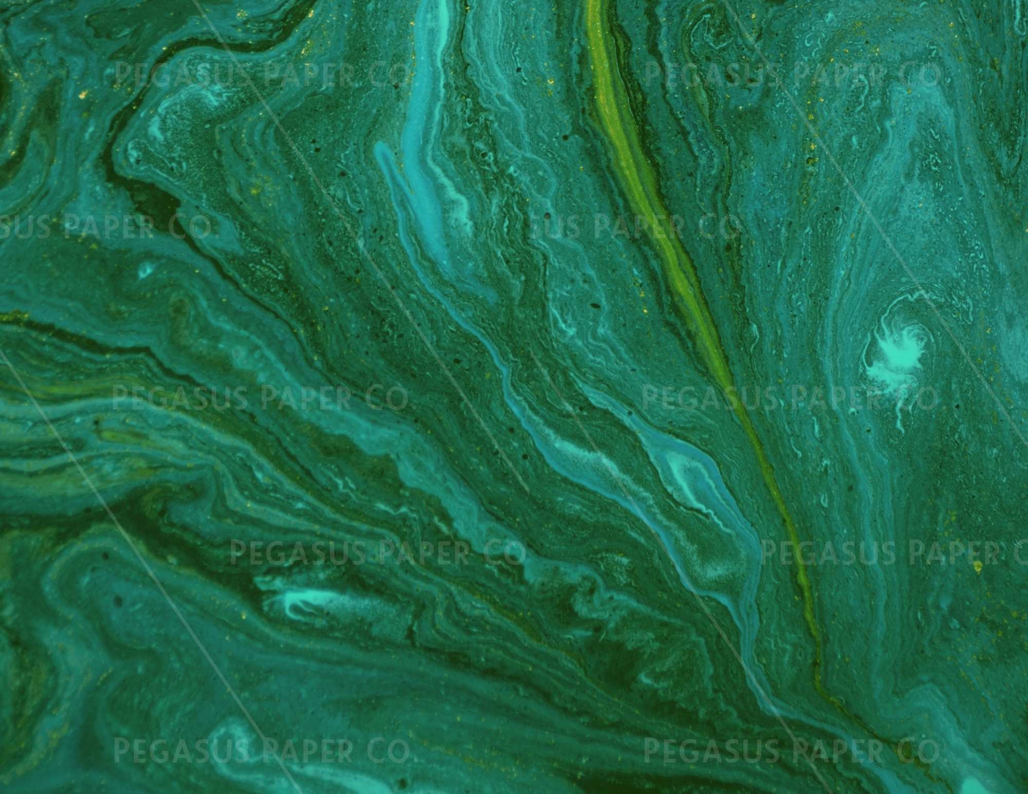 Marbled Paper | Green Galaxy - Pegasus Paper Co.