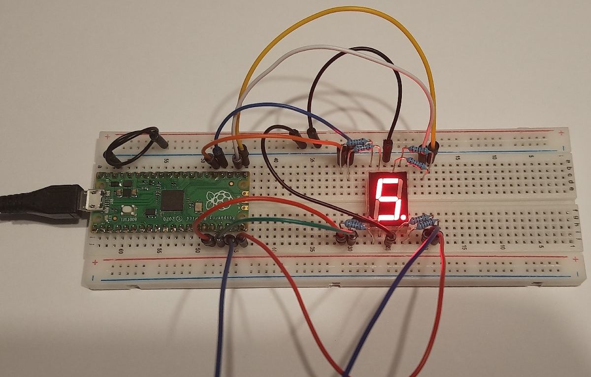 7 Segment Display And Raspberry Pi Pico Wiring And Setup With Micropython