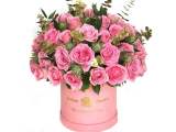 Absolute Pink Roses Box Pink Roses Hat Box Arrangement