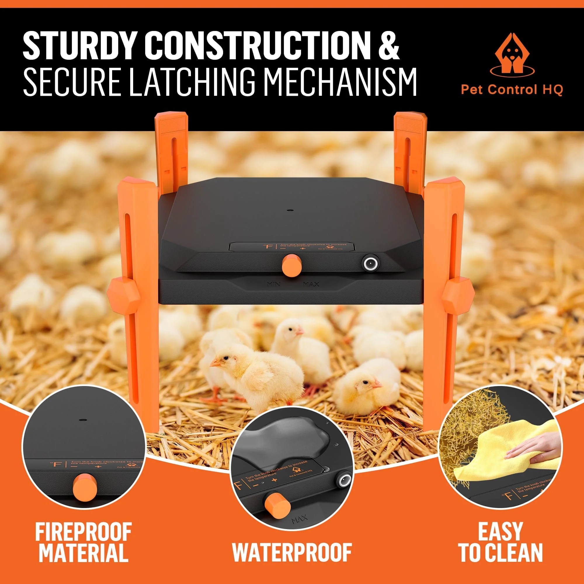 Heated Chicken Brooder With Adjustable Temperature Control