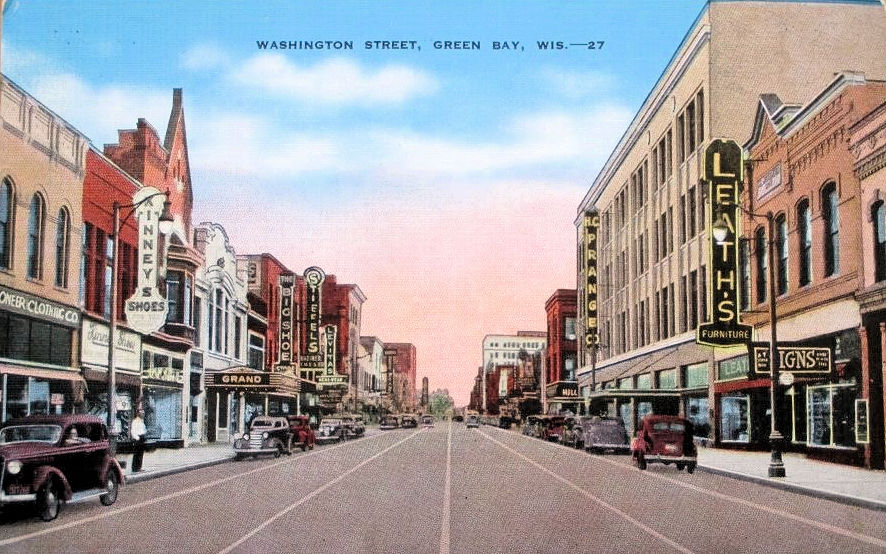 Historical Wisconsin Main Street Postcard views