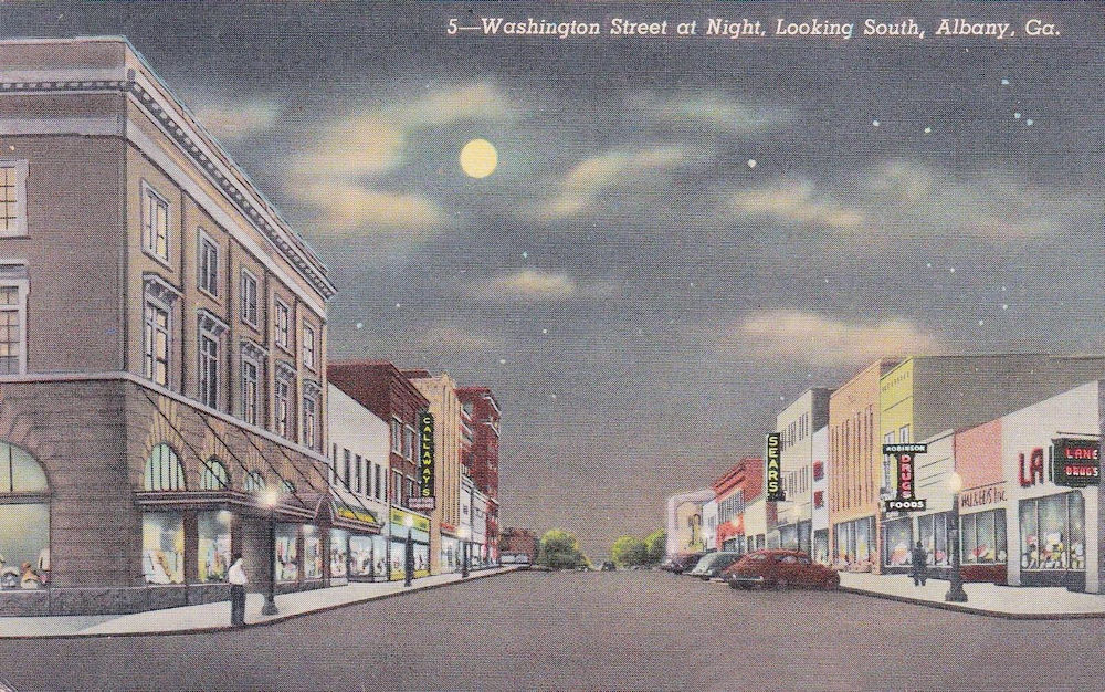 Collection of Albany Georgia Main Street postcards