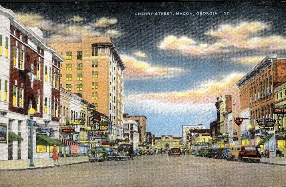 Macon Georgia – Main Street Postcards - Peter D. Paul.com