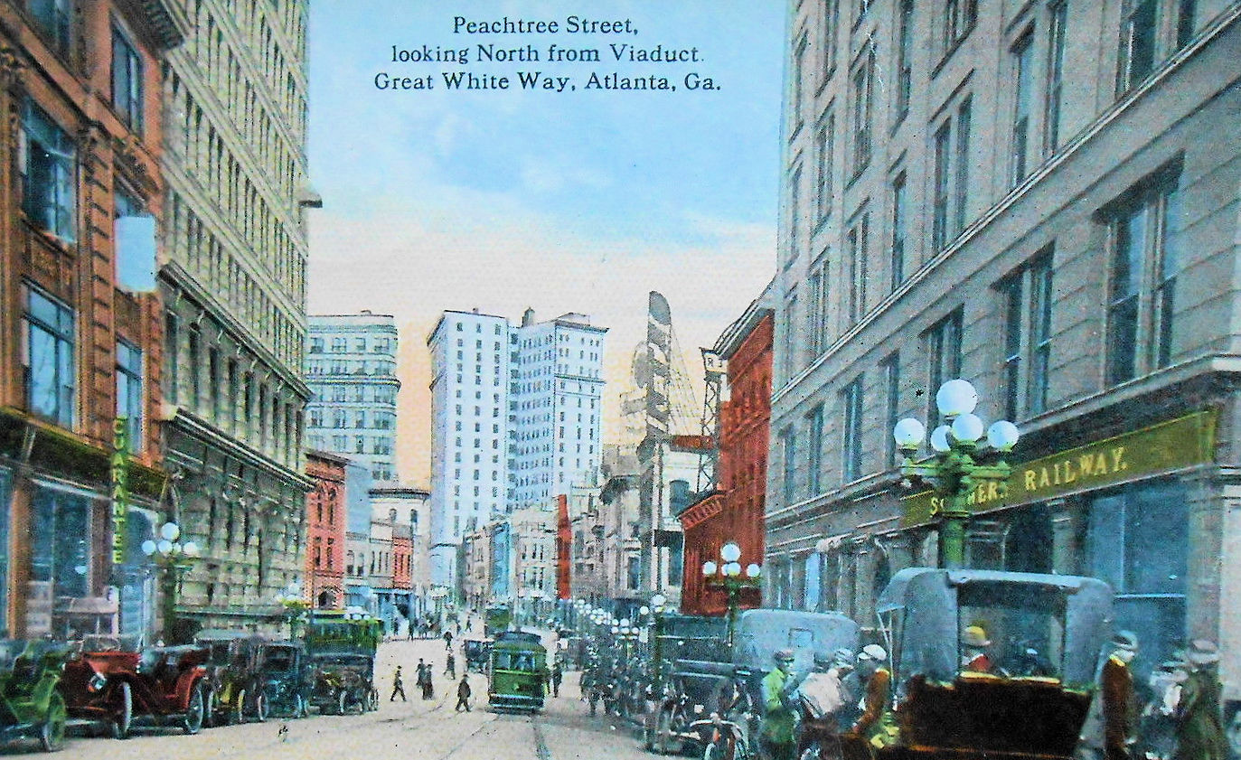 Main Street Postcards view of Atlanta Georgia