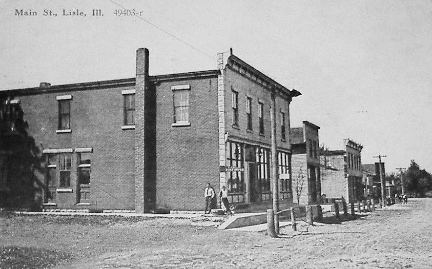 Collection of old Main Street postcards from the State of Illinois