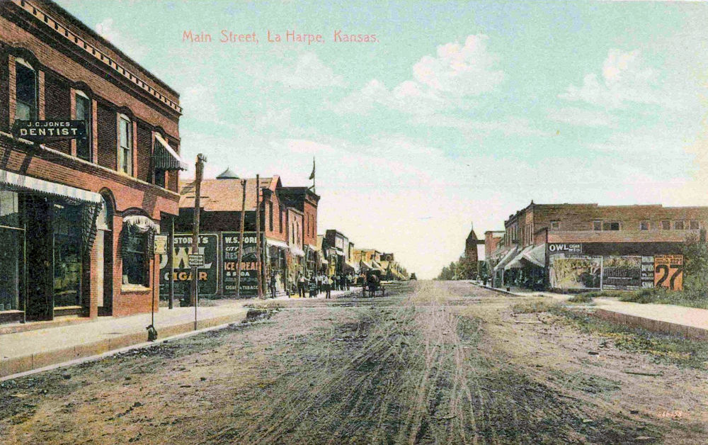 Main Street Postcard views from the State of Kansas