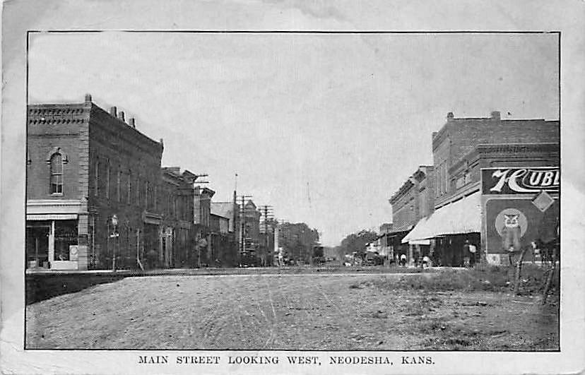 Main Street Postcard views from the State of Kansas