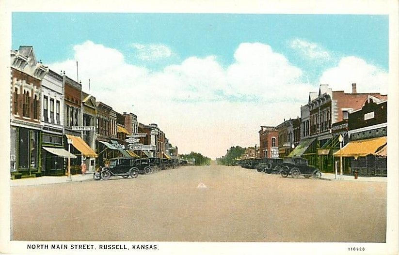 Main Street Postcard views from the State of Kansas