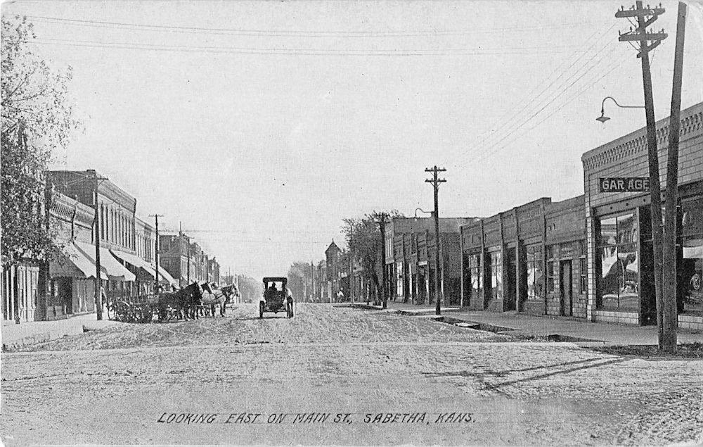 Main Street Postcard views from the State of Kansas