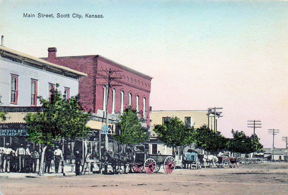 Main Street Postcard views from the State of Kansas
