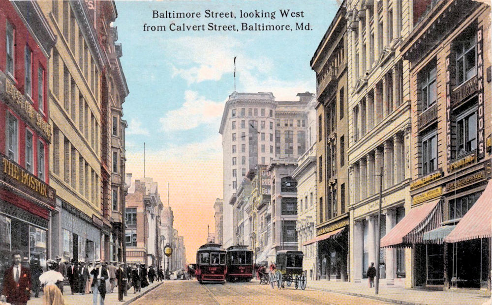 Collection of Maryland Main Street Postcards views