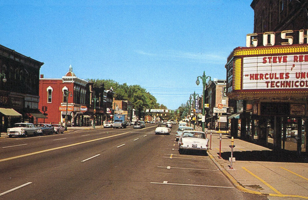 Main Street Postcard Views from the State on Indiana