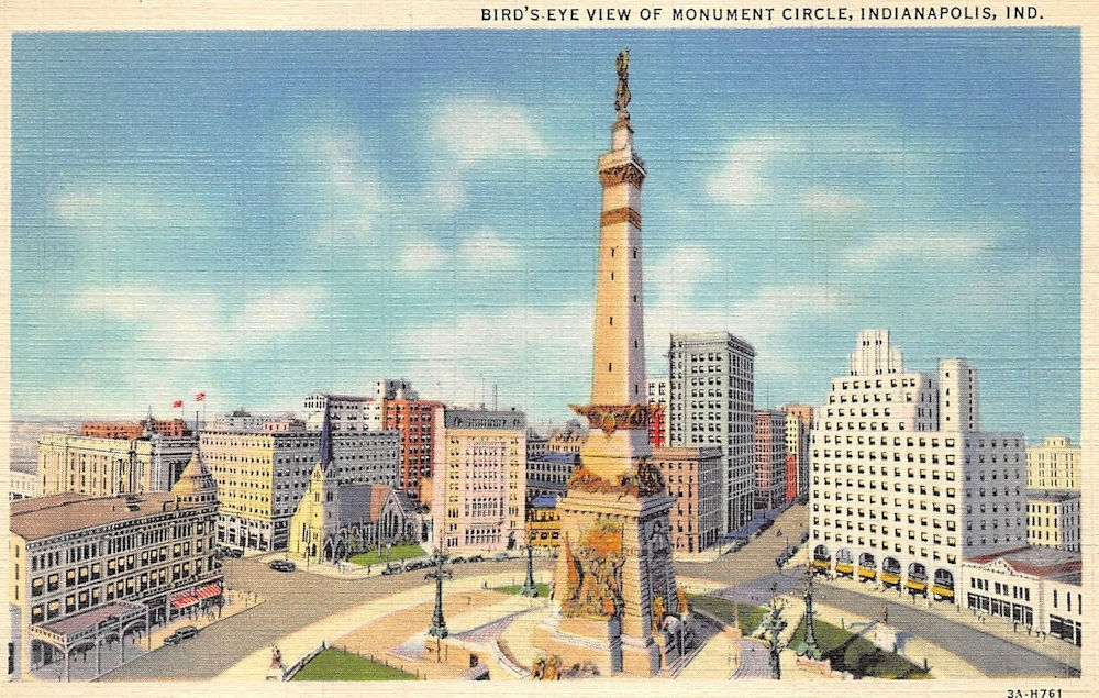 Main Street Postcard Views from the State on Indiana