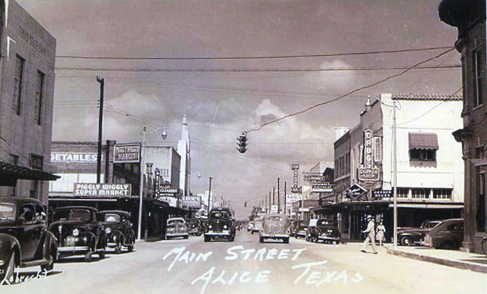 Old Main street postcards State of Texas Cities and Towns