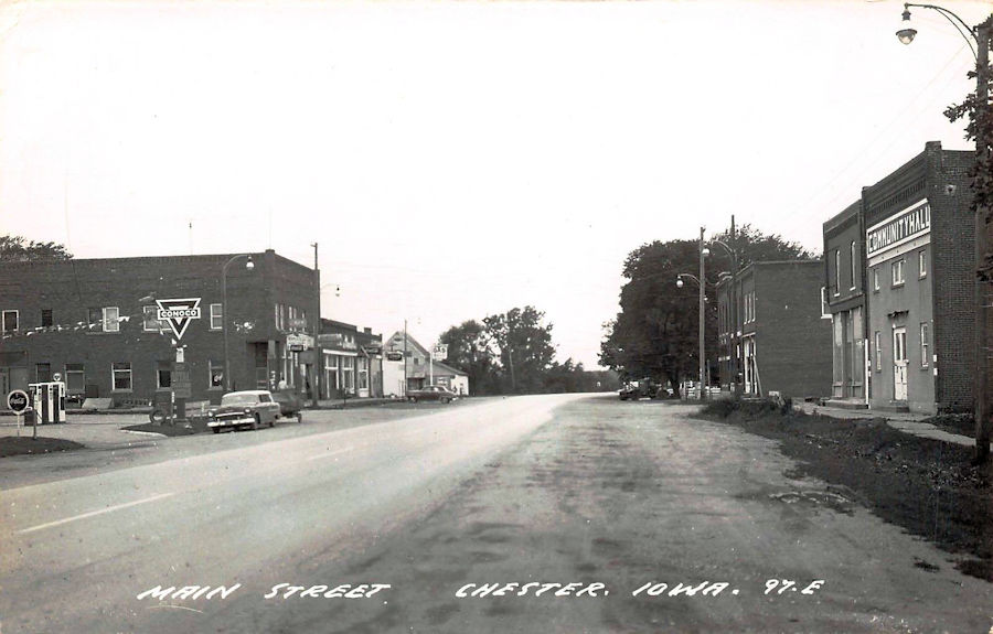 Main Street Postcard views of Towns in the State of Iowa