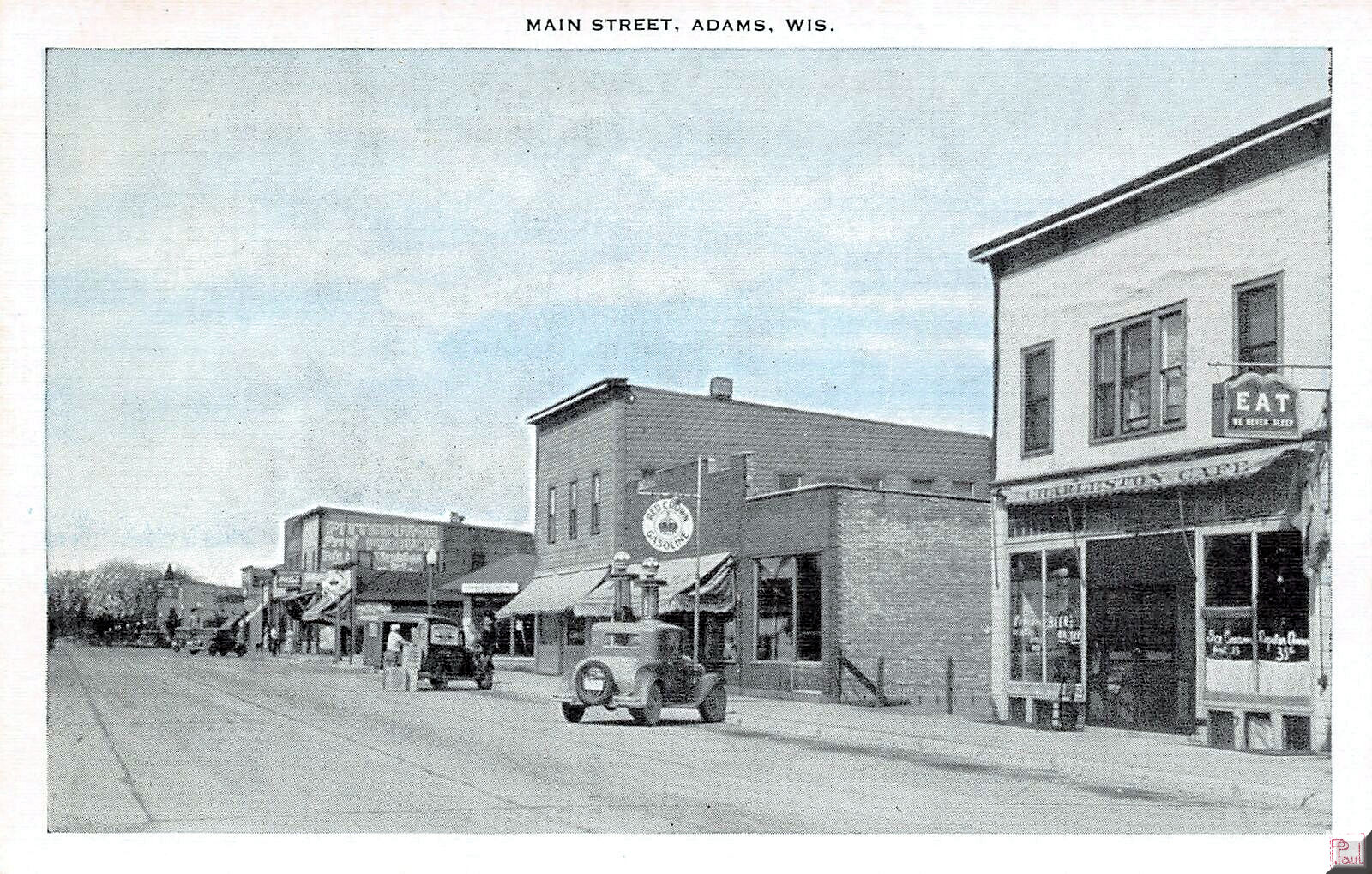 Historical Wisconsin Main Street Postcard views