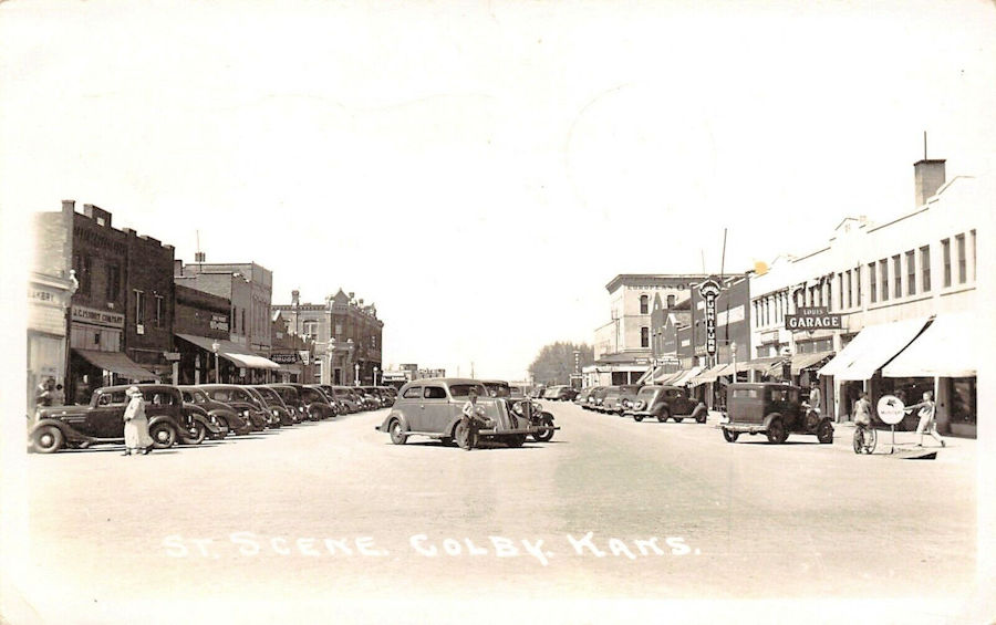 Main Street Postcard views from the State of Kansas