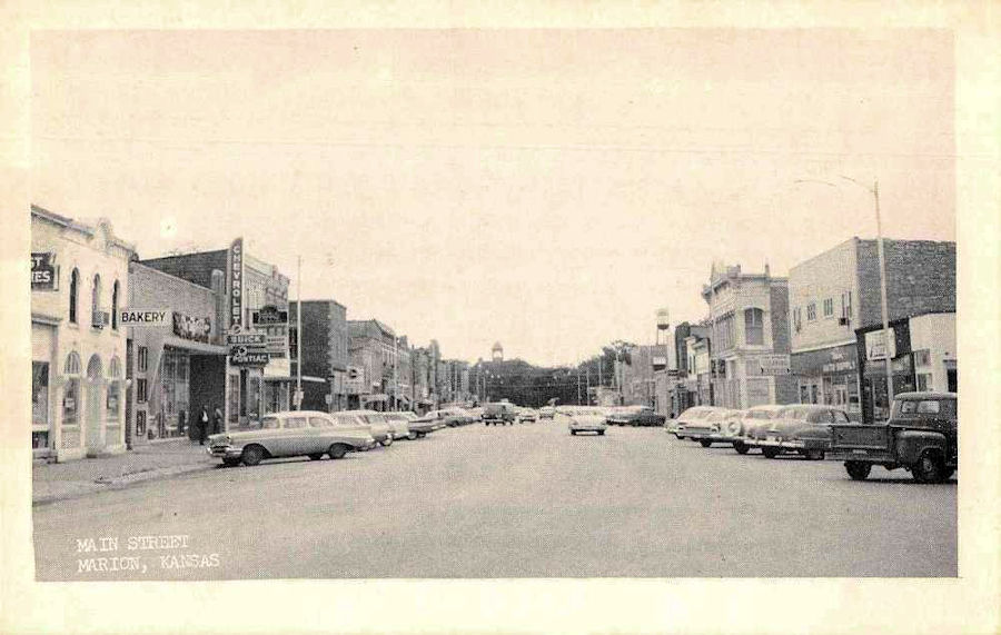 Main Street Postcard views from the State of Kansas
