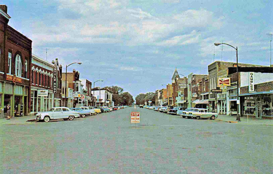 Main Street Postcard views from the State of Kansas