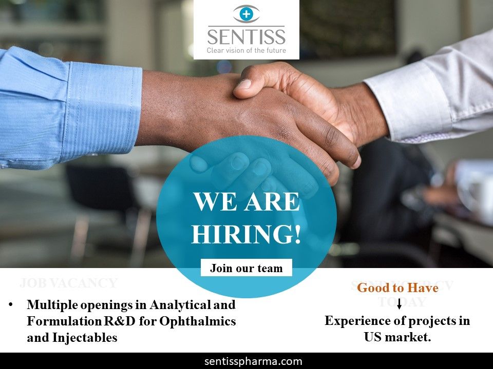Sentiss Pharma - Multiple Openings for Analytical and Formulations R&D ...