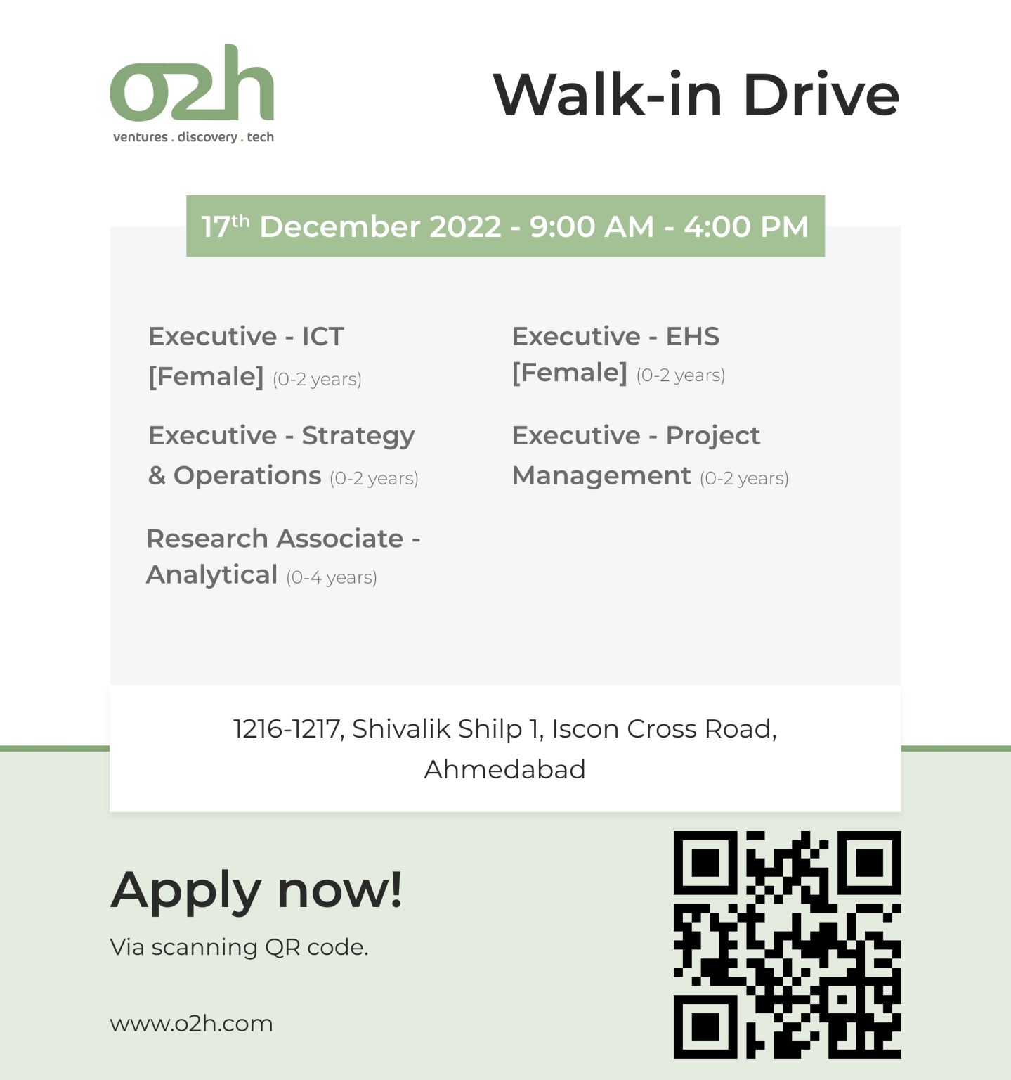 O2h Discovery - Walk-In Drive for Freshers & Experienced in Analytical ...