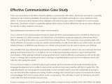 Effective Communication Case Study Phdessay