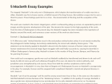 5 Macbeth Essay Examples Phdessay