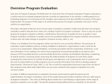 Overview Program Evaluation Essay Example Phdessay