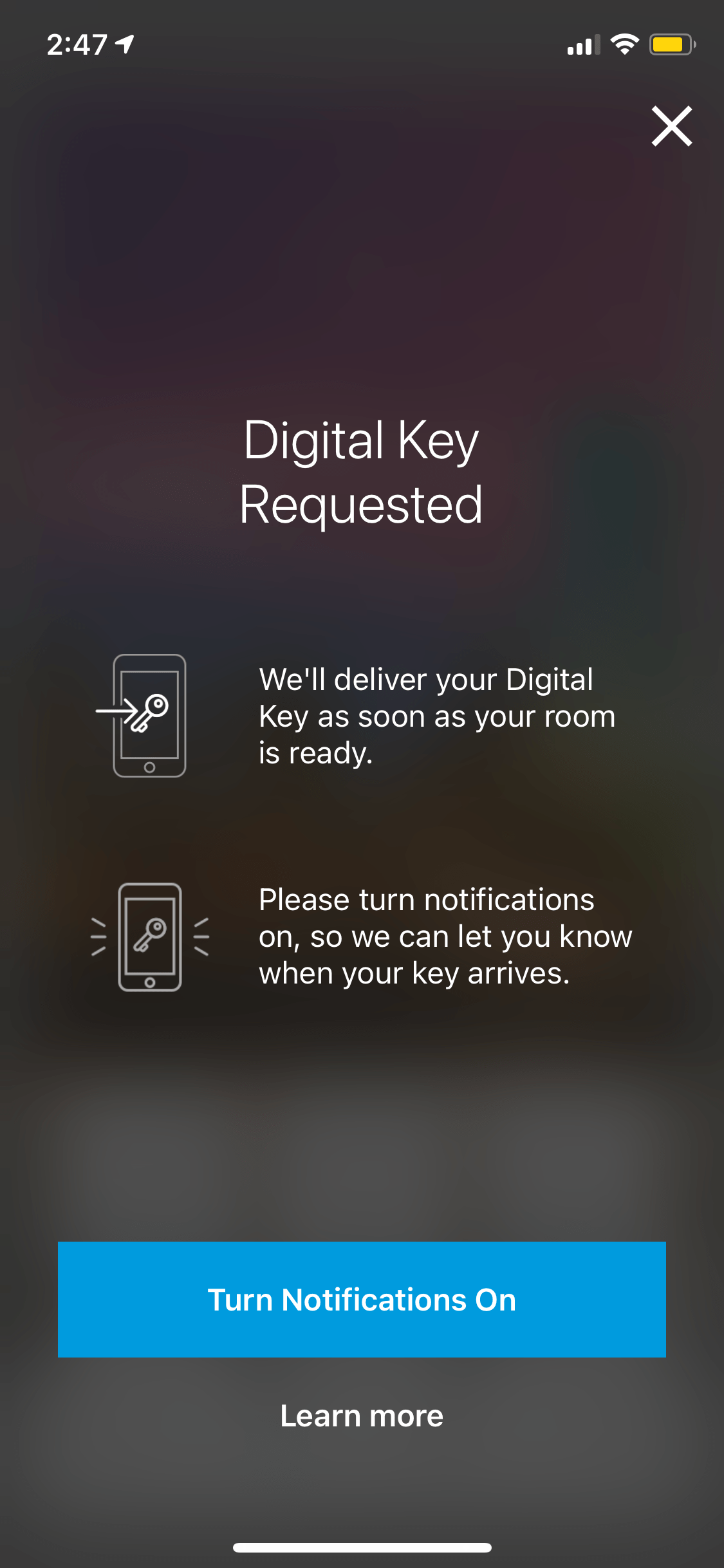 Hilton App Check In…I Kinda Like It