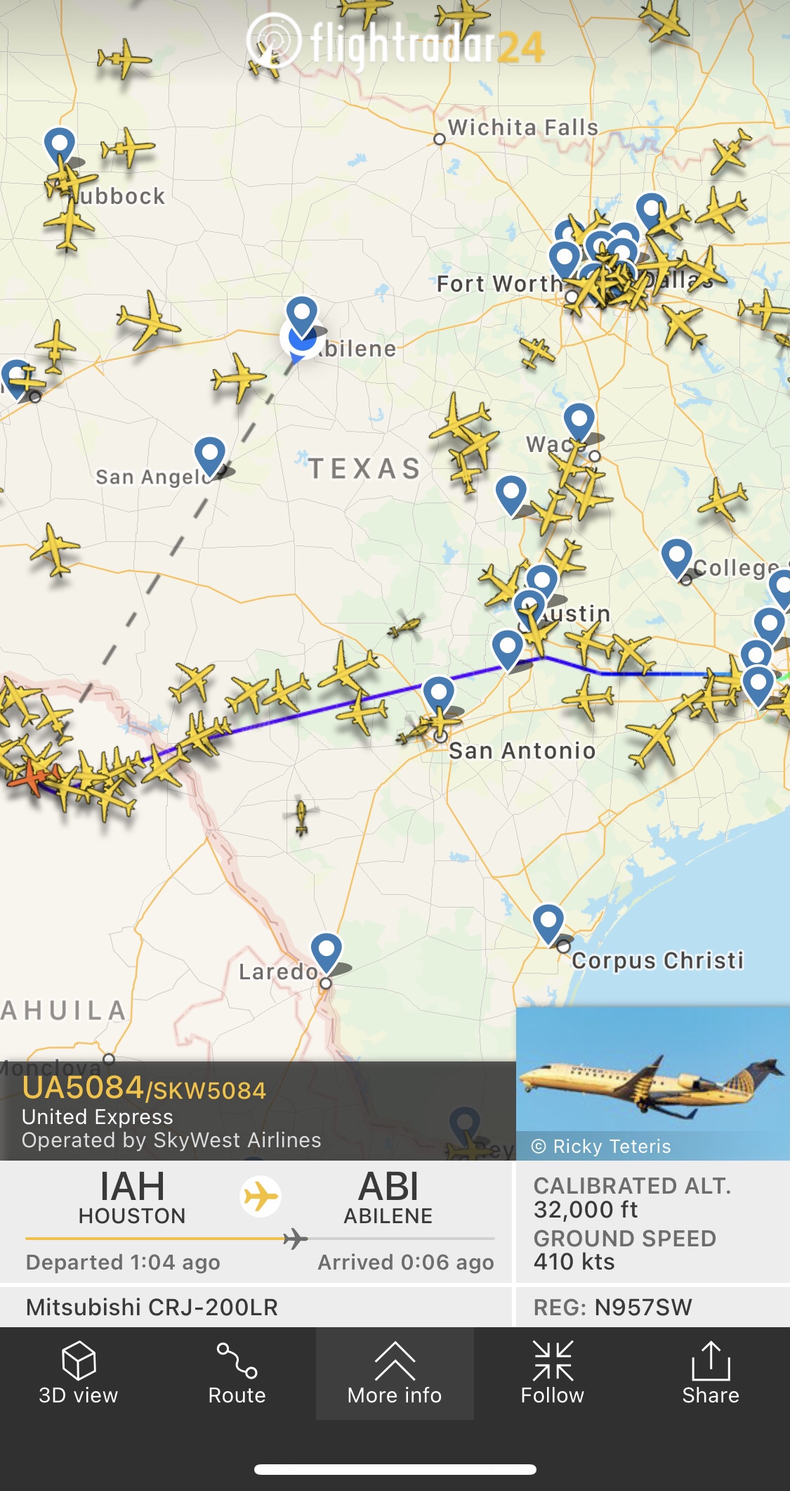 My Sister’s United Airlines Flight Flew Over Mexico