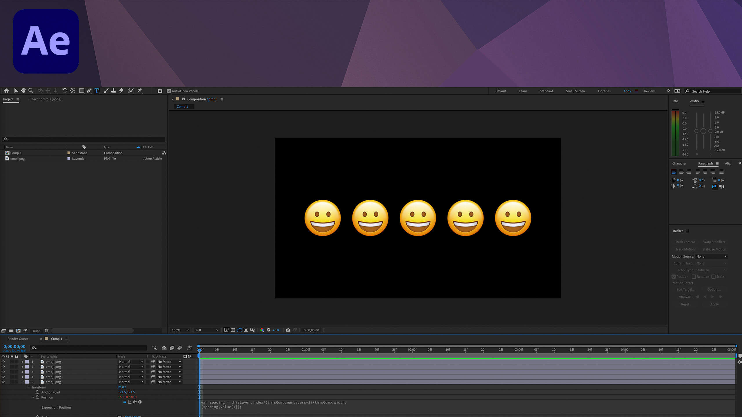 Even spacing of layers in After Effects – Seriously Photography