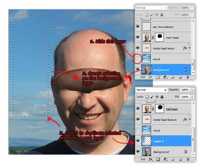 Creating “Surreal Head Stack” Photo Manipulation | Redouane Tutorials
