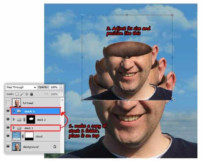 Creating “Surreal Head Stack” Photo Manipulation | Redouane Tutorials