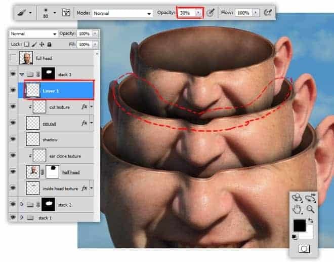 Creating “Surreal Head Stack” Photo Manipulation | Redouane Tutorials