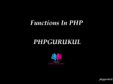 Functions In Php Phpgurukul