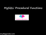 Mysqli Procedural Functions Phpgurukul