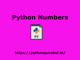 Python Numbers Phpgurukul