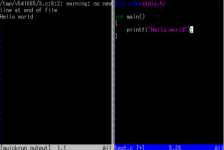 新卒さん向け、速攻でプログラミングをマスターできるvimプラグイン「quickrun」:phpspot開発日誌 | snip-snap