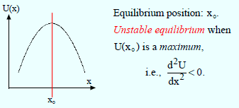 Equilibrium and potential energy