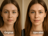 Before And After Image Upscale Example