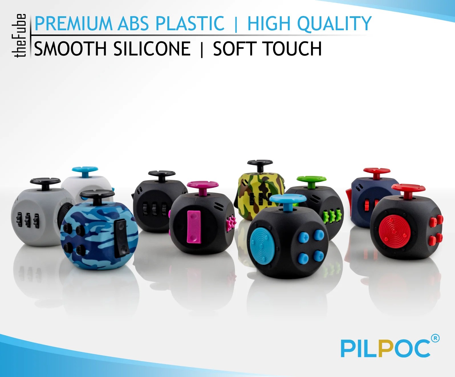 Fidget Cube 6 Sided Deluxe Pilpoc