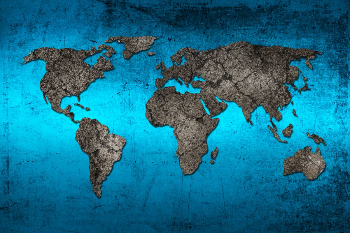 Ocean World Map Pineapple Licensing