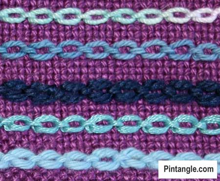 Cable Chain Stitch - Pintangle Stitch Dictionary