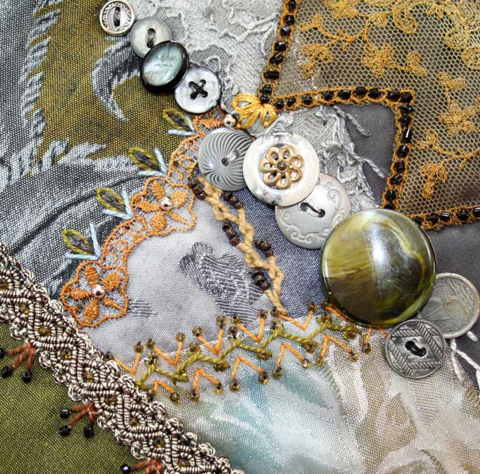 Block 60 on I dropped the Button Box Quilt - Pintangle