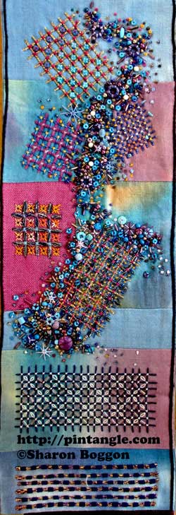 Needlework Detail 616 on the For love of Stitching Sampler - Pintangle