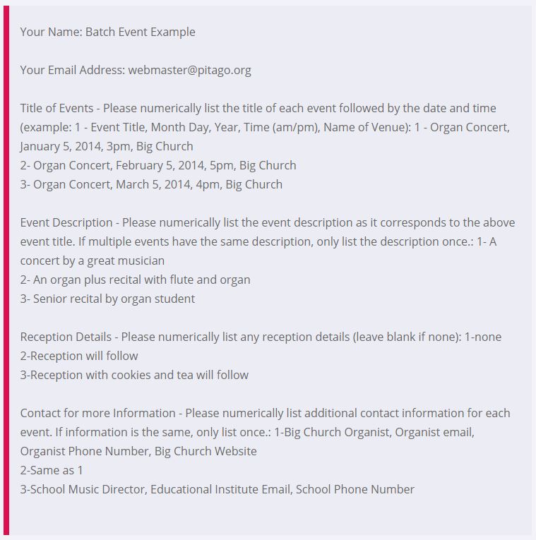 Batch Event Editor – Pittsburgh Chapter