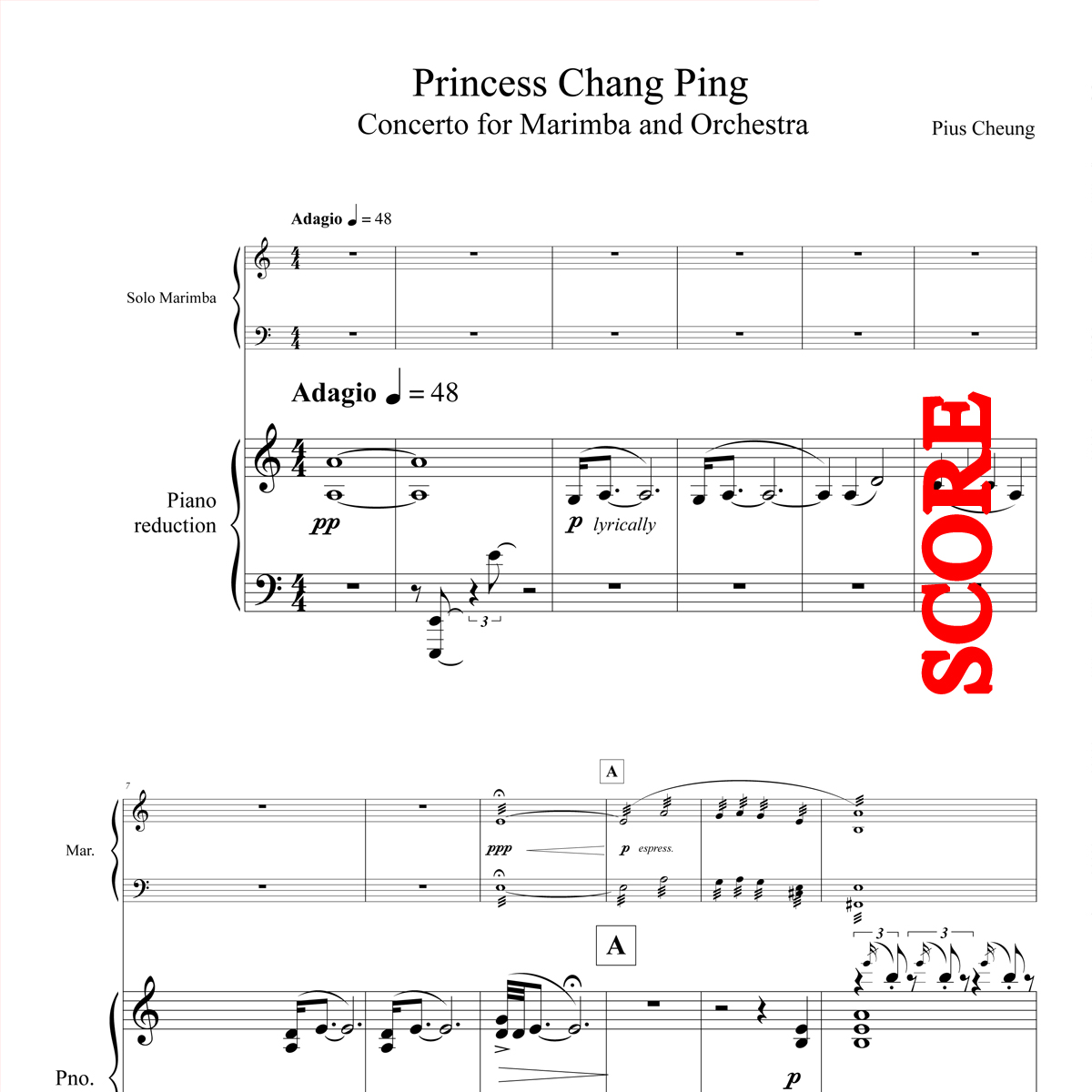 Princess Chang Ping (concerto for marimba & orchestra – piano reduction ...