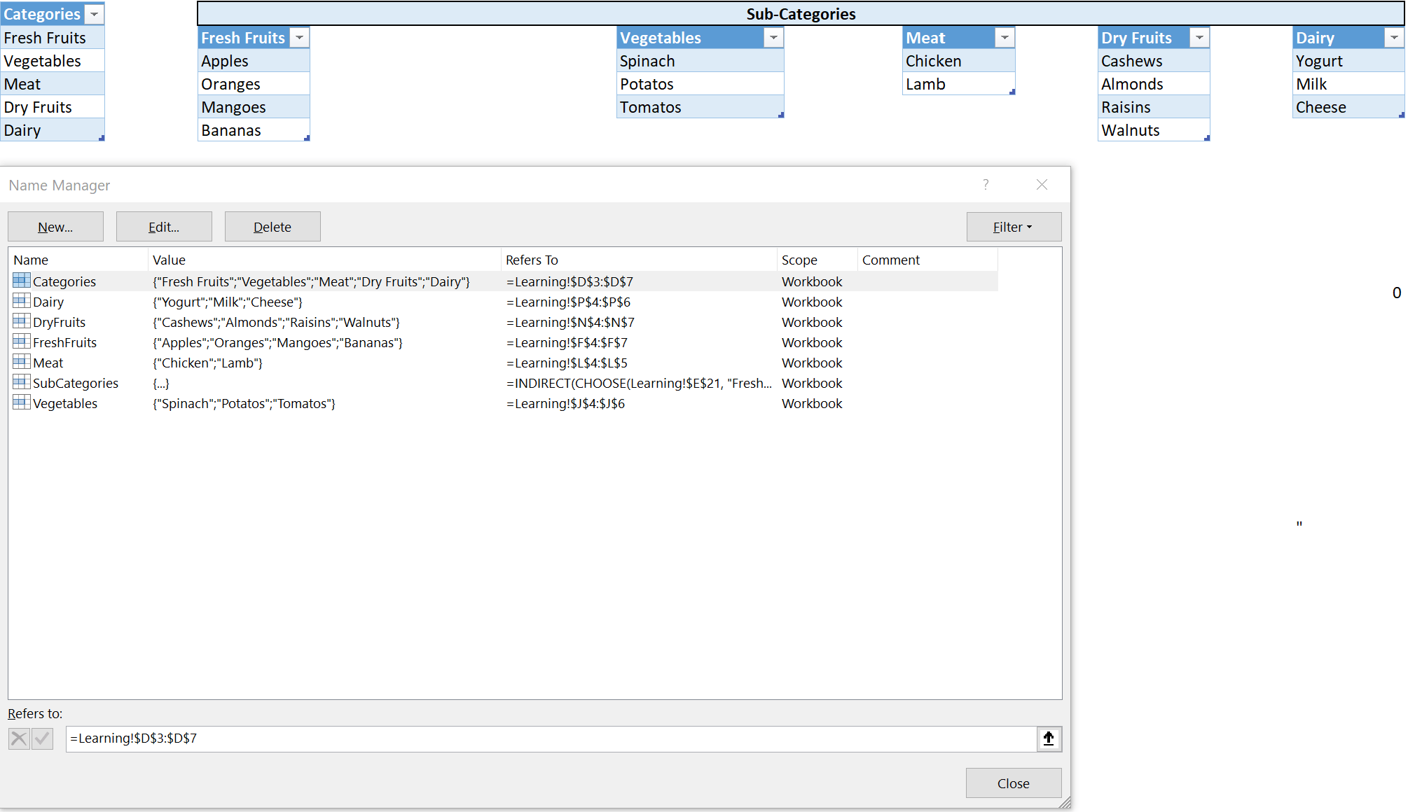 Cascading Or Dependent Drop Down Lists Using Data Validation Tool In Excel Pivotronics