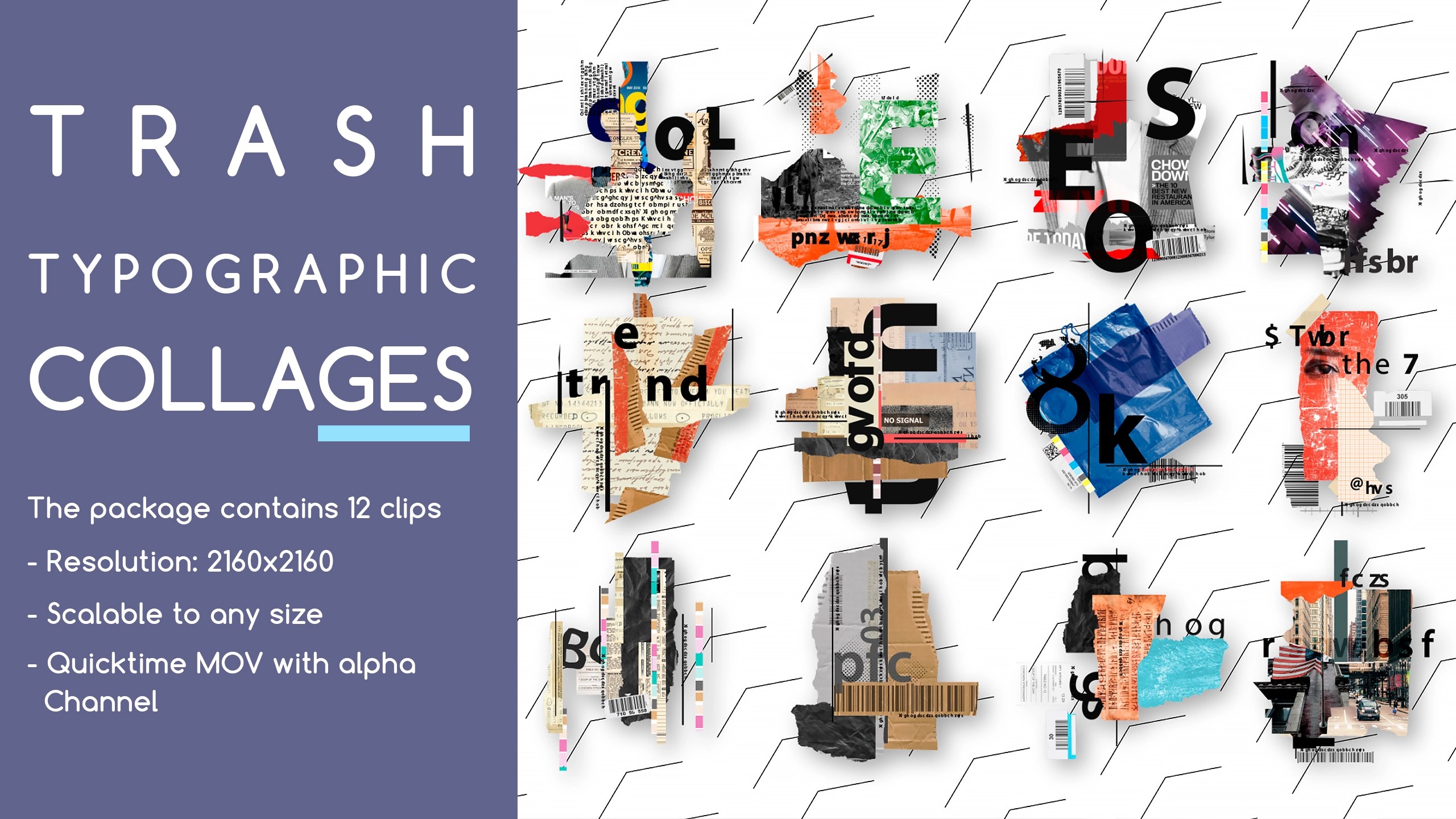 Animated Typographic Collage Of Garbage - PixaBob