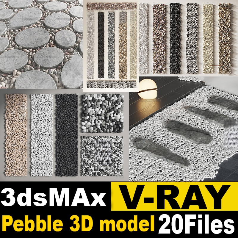 Pebble 3D model - PIXELNIL